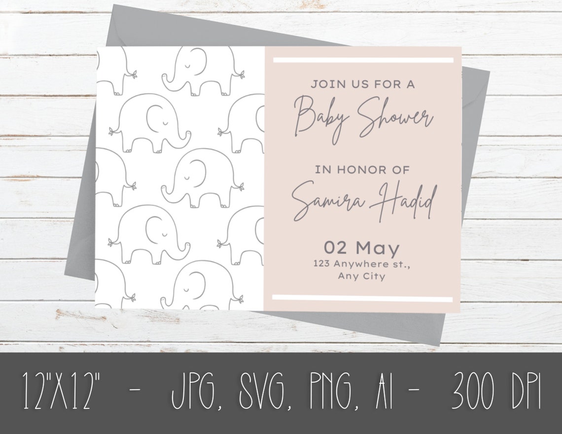 Digital Paper Elephant Seamless Pattern Black and White - Etsy