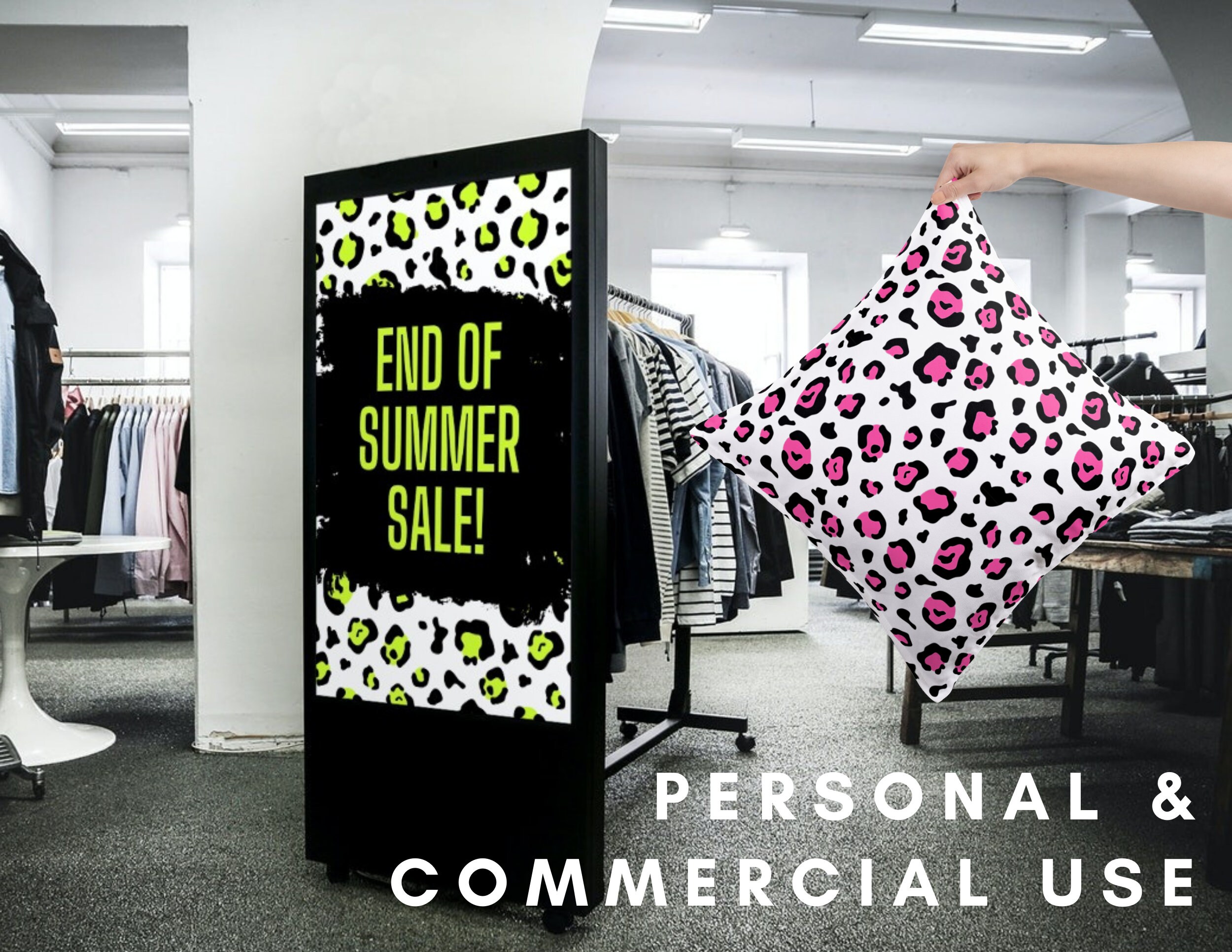 Digital Paper Neon Leopard Print, Neon Cheetah Print, Animal Print ...