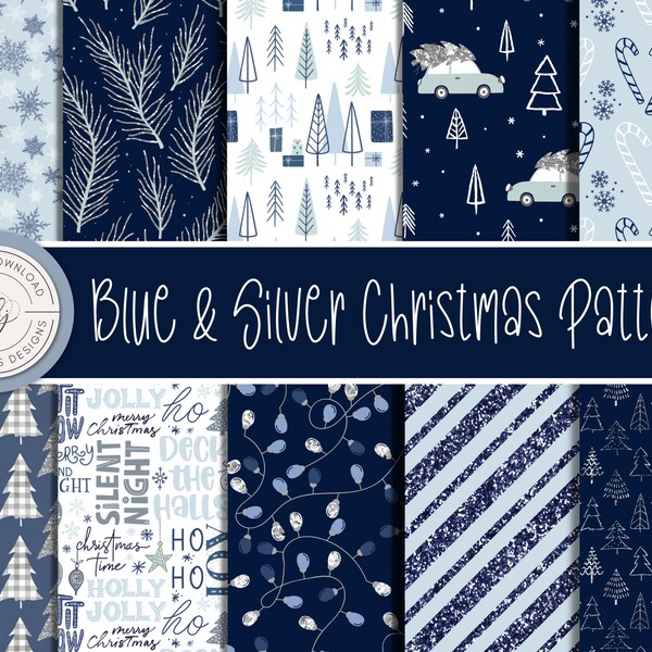 Christmas Digital Paper - Etsy