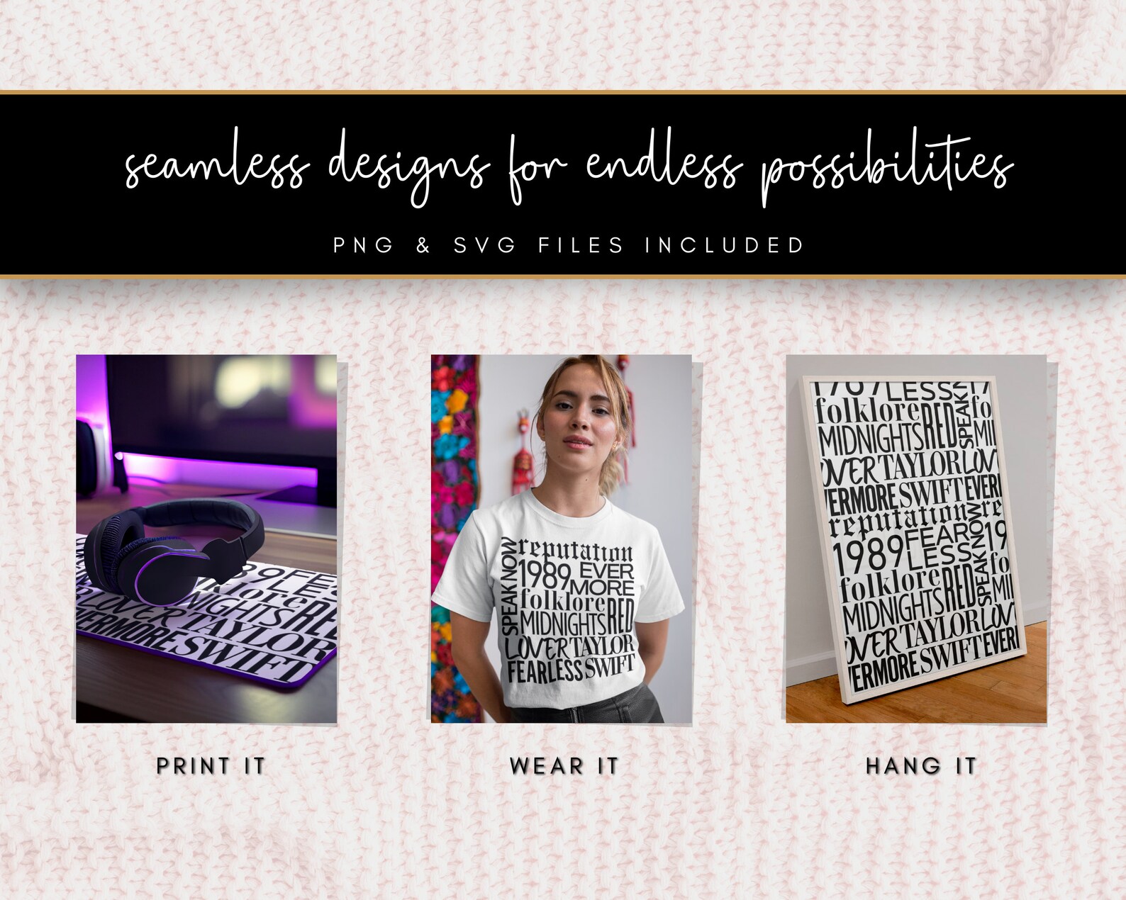 Black and White Digital Paper, Taylor Swift Eras Seamless Pattern, Eras ...