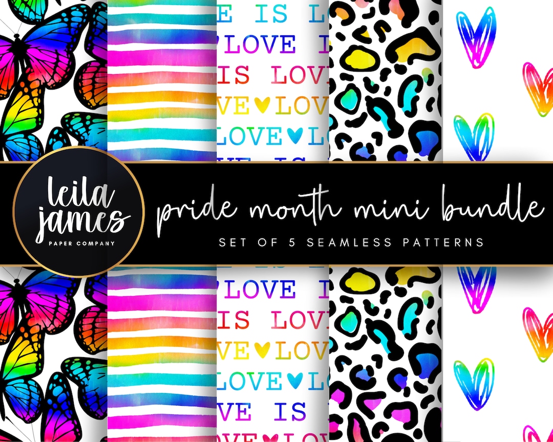 Pride Month Seamless Pattern Mini Bundle Five Seamless - Etsy