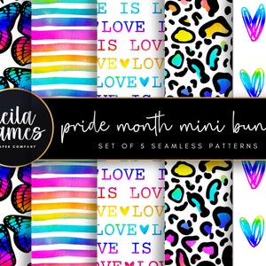 Pride Month Seamless Pattern Mini Bundle Five Seamless - Etsy