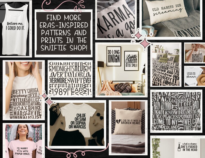 Evermore Taylor Swift Seamless SVG Pattern, Cut File for Seamless ...