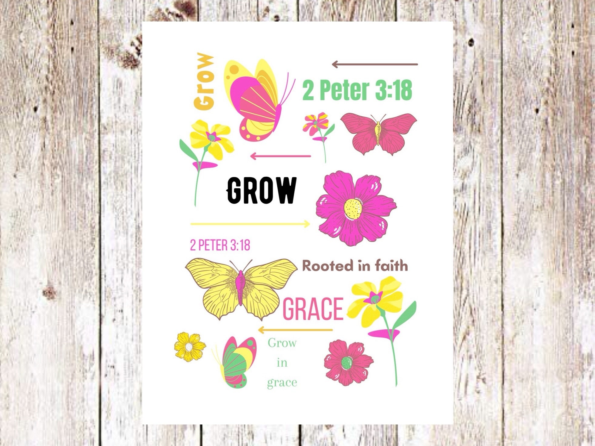 Grow in Grace Printable - Etsy