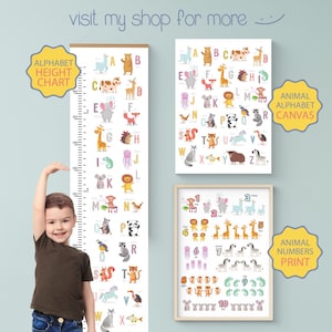 Animal Number Poster, Number Poster for Kids, Number Print, Counting ...
