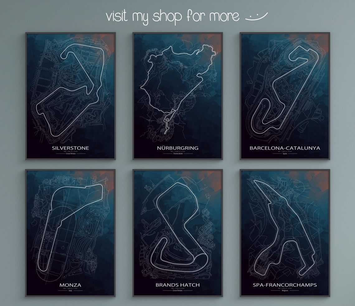 Monaco Race Track Print F1 Formula 1 F1 Posters F1 Art F1 - Etsy