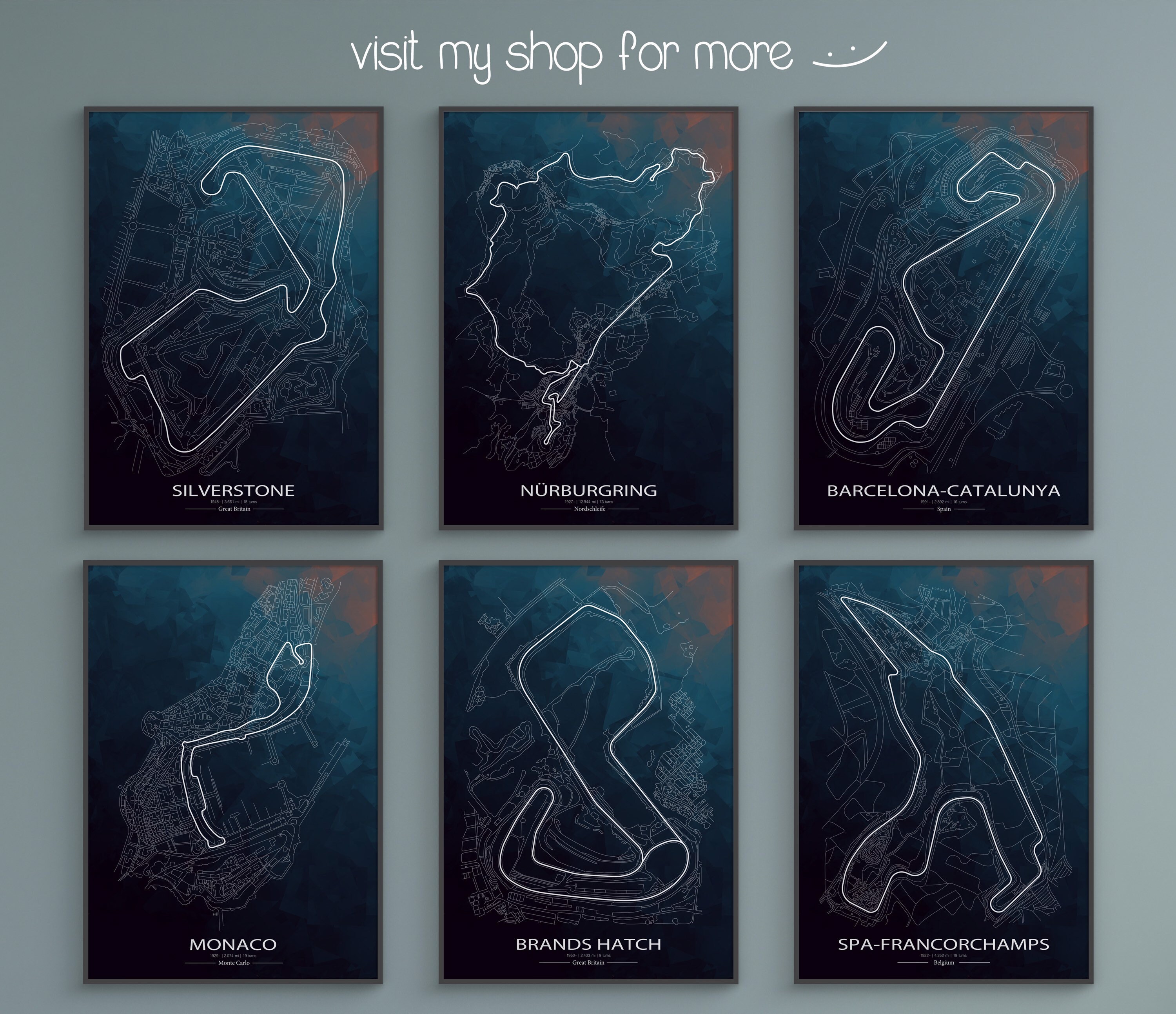Monza Race Track Print, Formula 1 Gift, Formula One Gifts, F1 Gifts, F1 ...