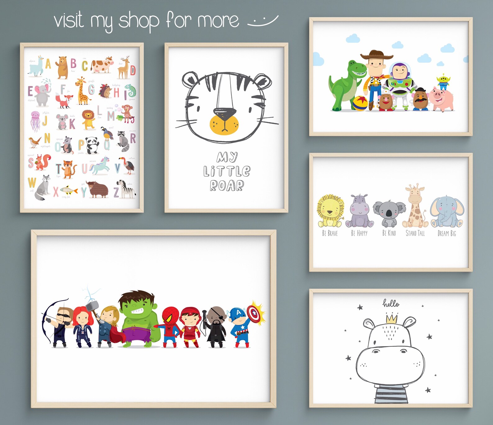 Animal Number Poster, Number Poster for Kids, Number Print, Counting ...