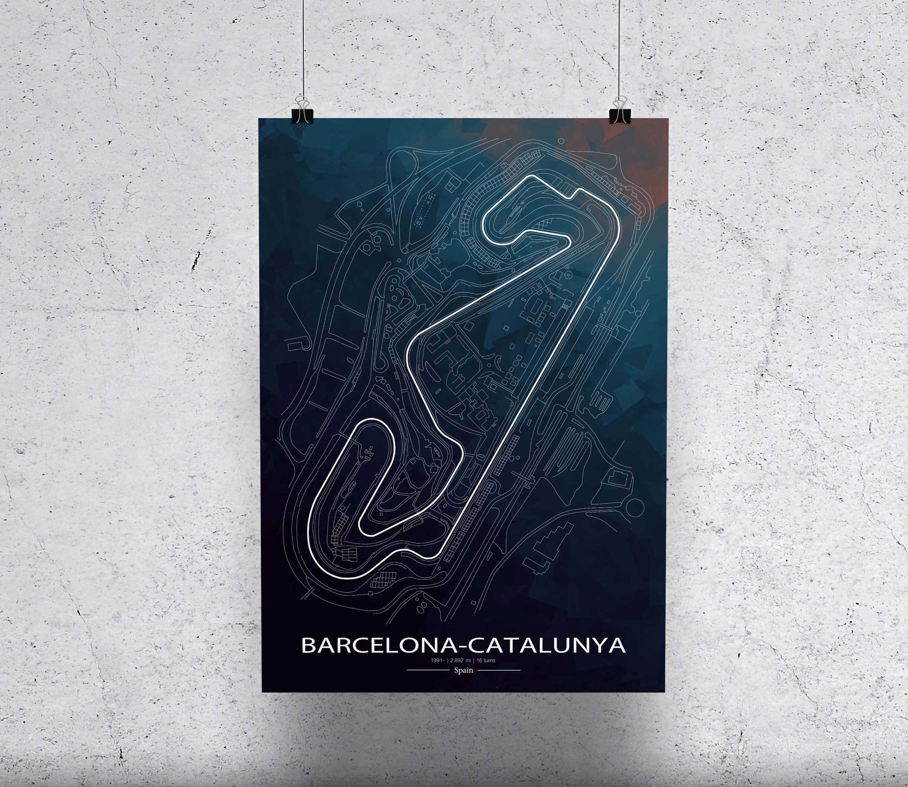 Barcelona-catalunya Race Track Print Barcelona Race Track - Etsy