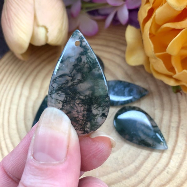 Moss Agate Cabochon - Etsy