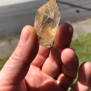 Golden Rutile Point - Etsy