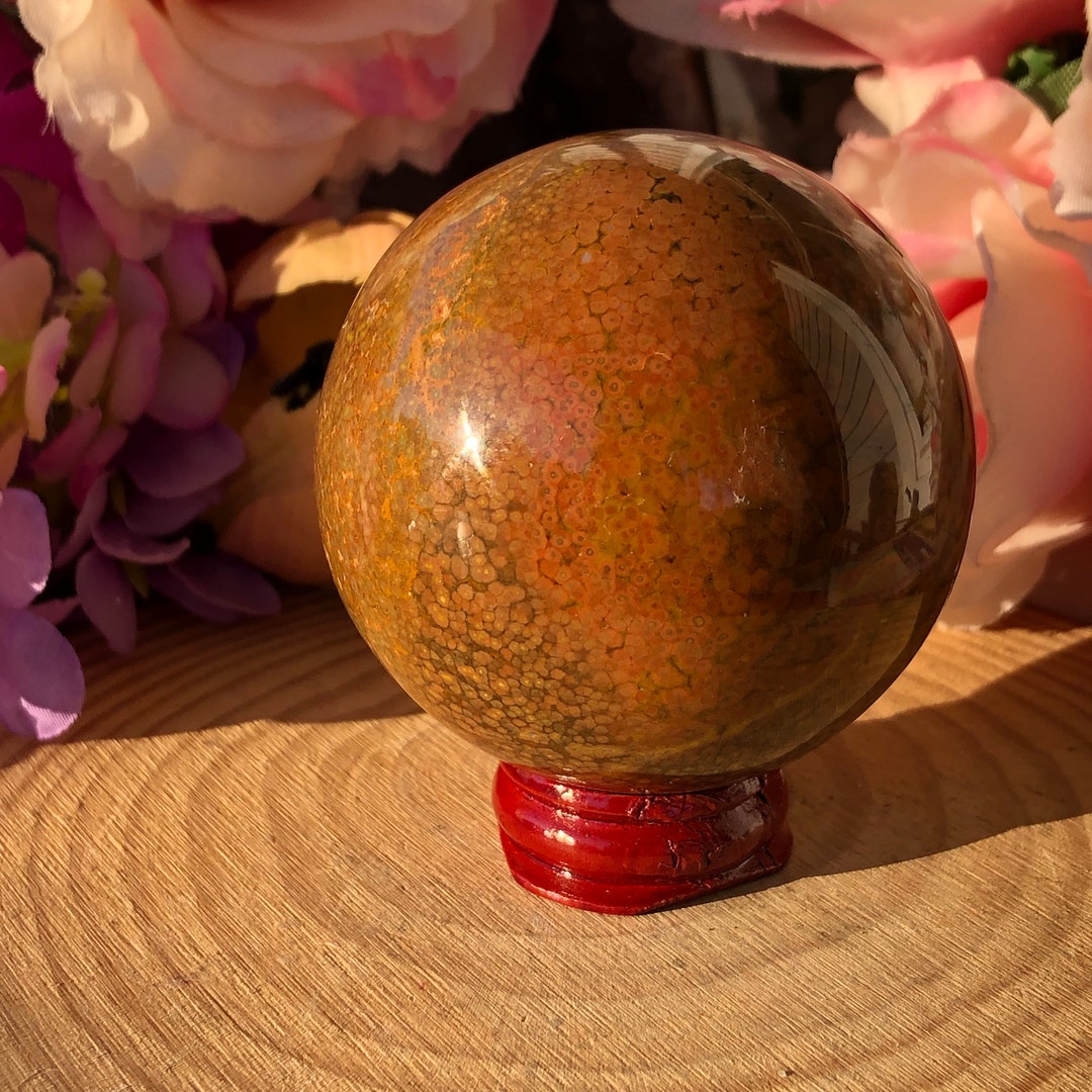 Orbicular Jasper Sphere - Etsy