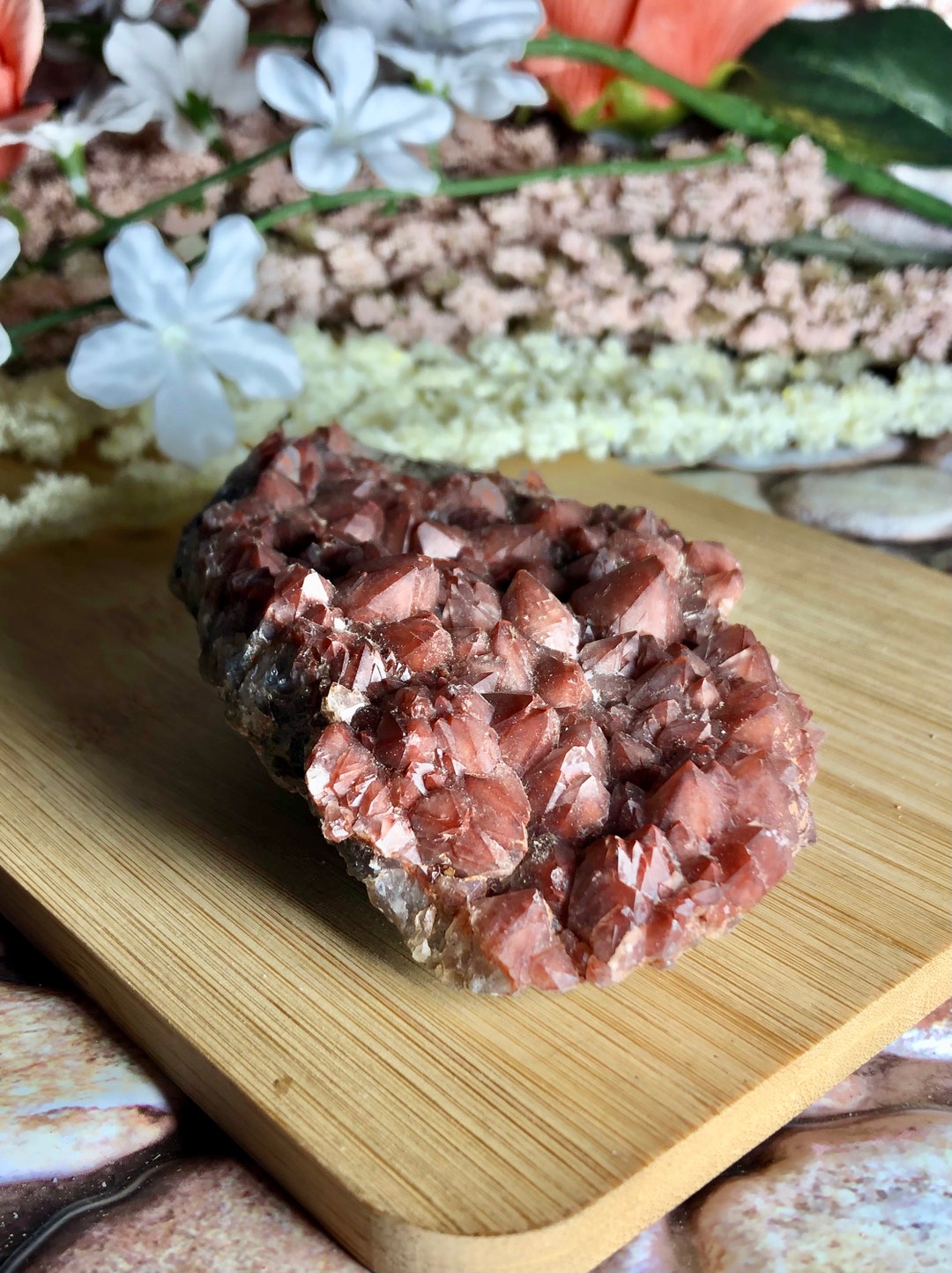 Red Amethyst Cluster Natural Red Capped Amethyst - Etsy