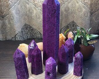 Honeycomb Ruby Point, Ruby Tower, Honeycomb Ruby, Ruby Decor, Gift for Her, Gift for Him ...