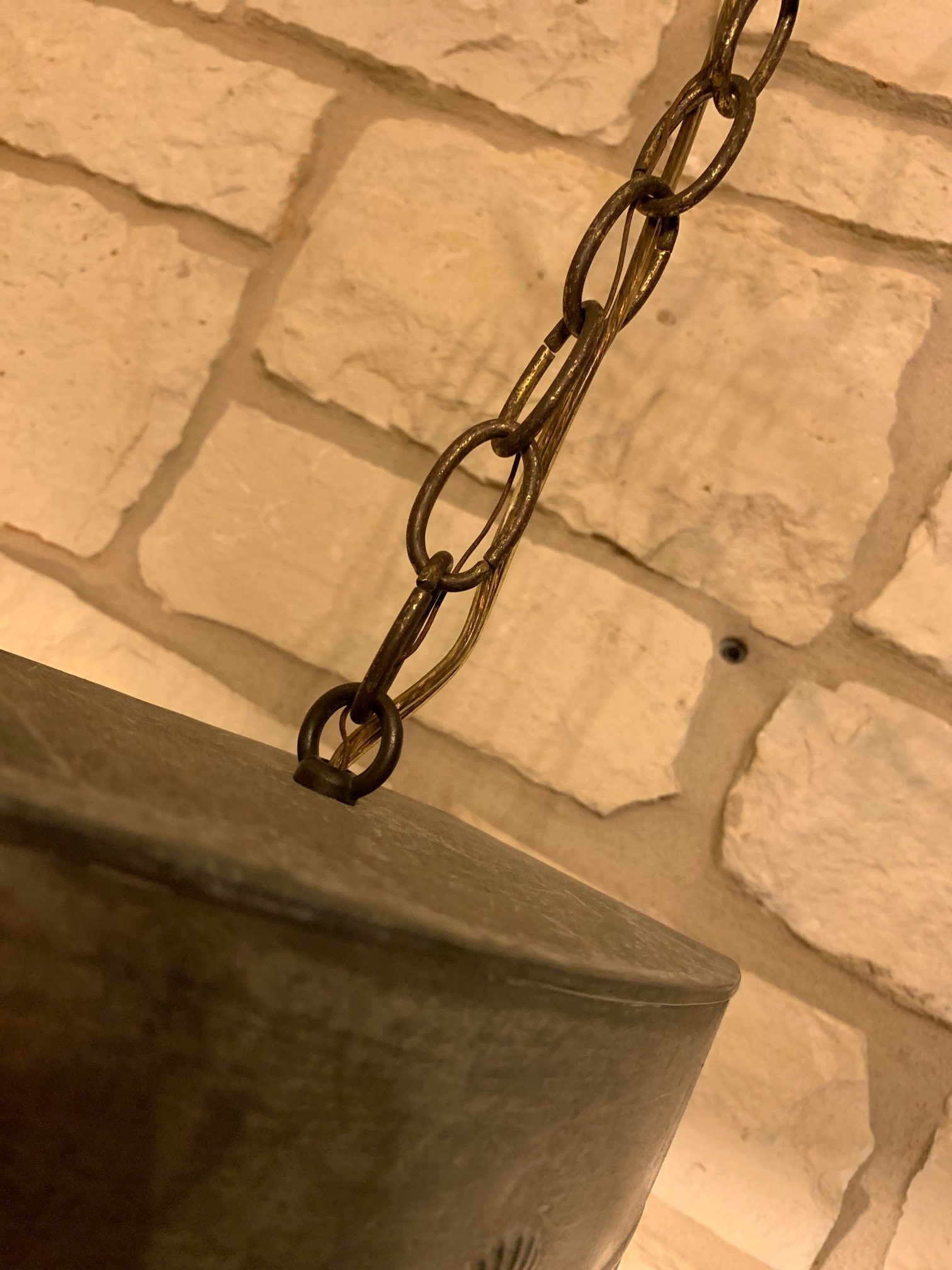 Rustic Cottage Core Galvanized French Light Fixture - Etsy