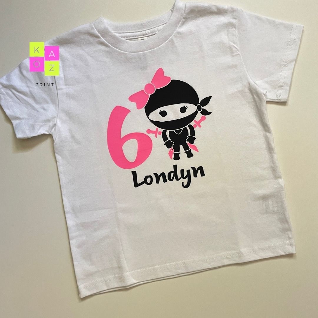 Chemise danniversaire Ninja Girl, chemise Ninja, t-shirt karaté, fête ...
