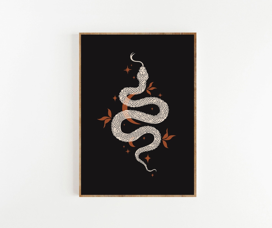 Mystical Snake Print, Halloween Snake Print, Snake Wall Art, Boho Magic ...