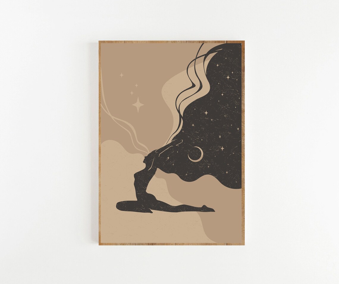 Boho Abstract Set of 2 Prints Digital Prints Set Boho - Etsy