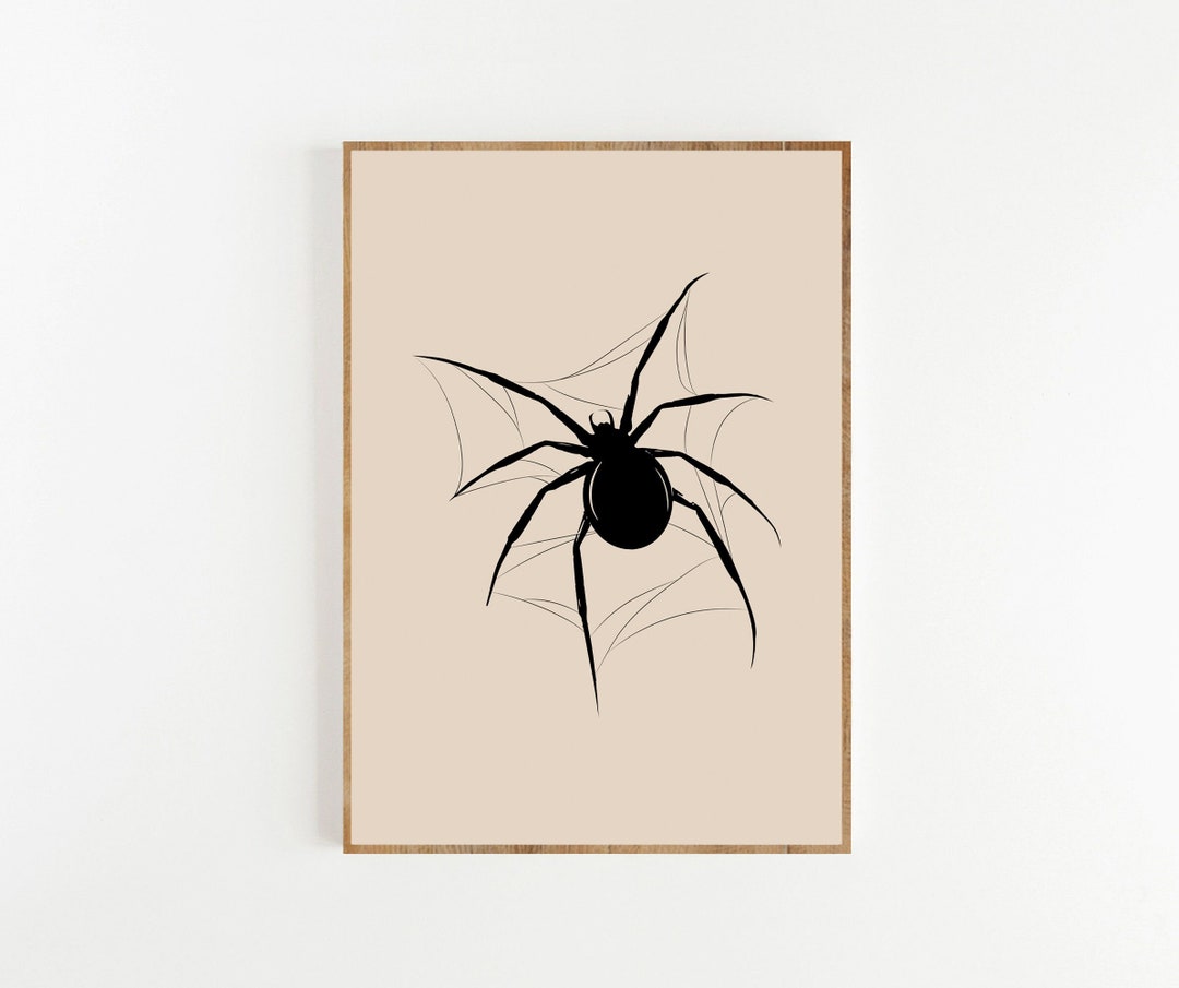 Spider Art Print, Halloween Decor, Spider Printable Wall Art, Halloween ...