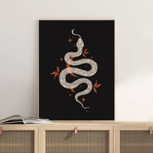 Mystical Snake Print, Halloween Snake Print, Snake Wall Art, Boho Magic ...