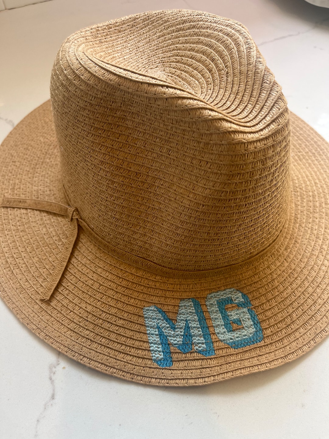 Monogram Straw Sunhat Personalized Beach Hat Embroidered - Etsy
