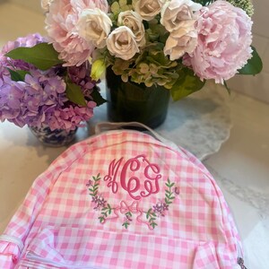 Monogrammed Child's Backpack, Personalized Backpack, Embroidered School ...