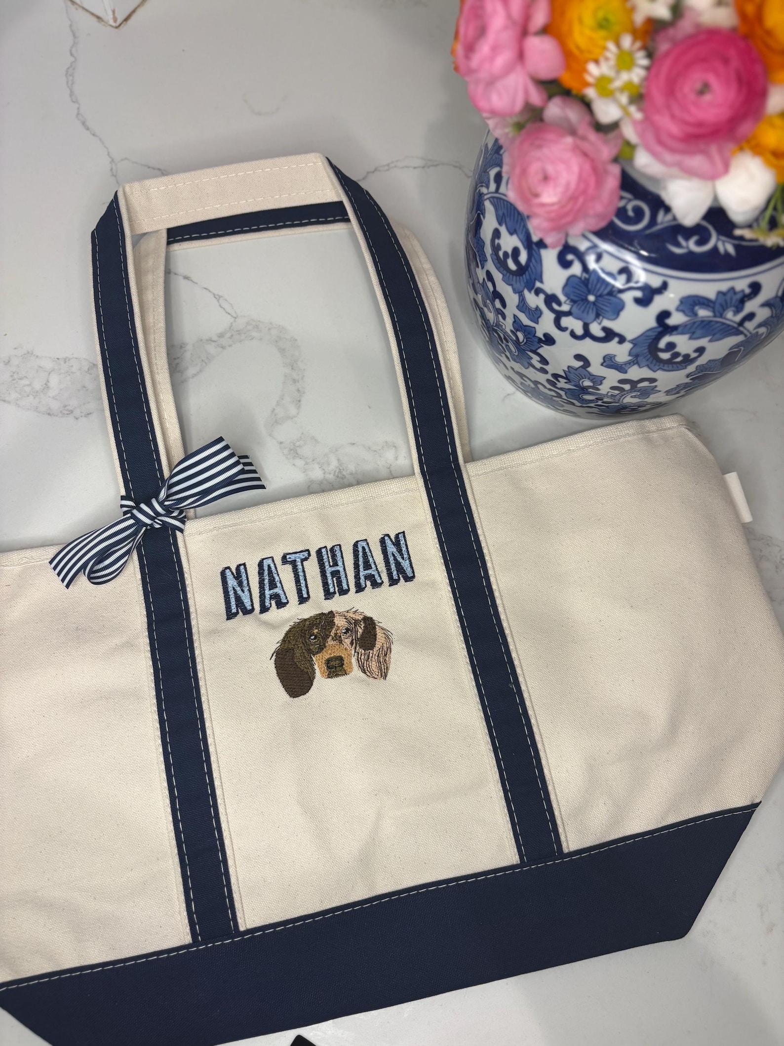 Monogrammed Pet Carrier, Personalized Canvas Dog Carrier, Custom Dog ...