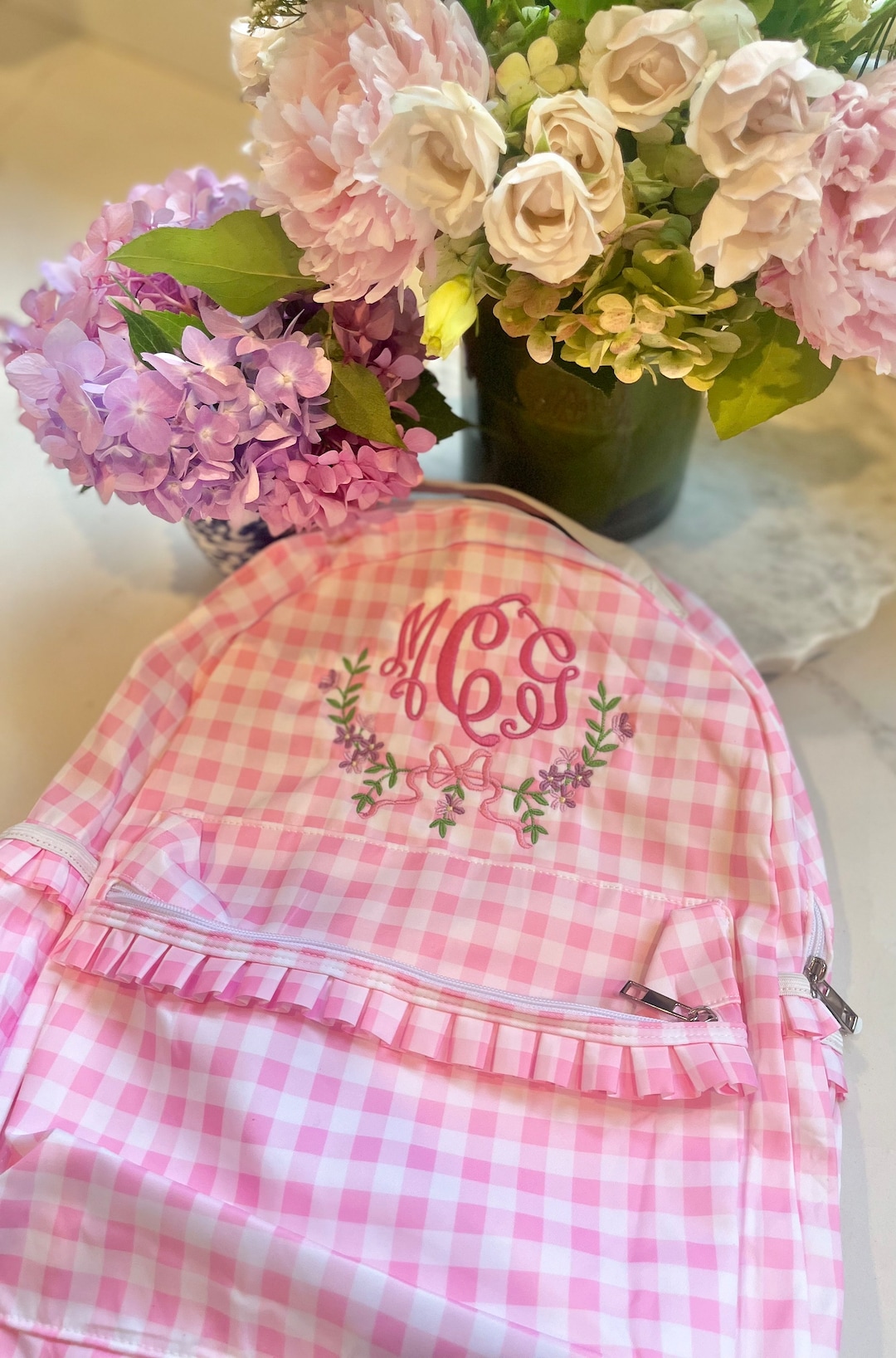 Monogrammed Child's Backpack, Personalized Backpack, Embroidered School ...