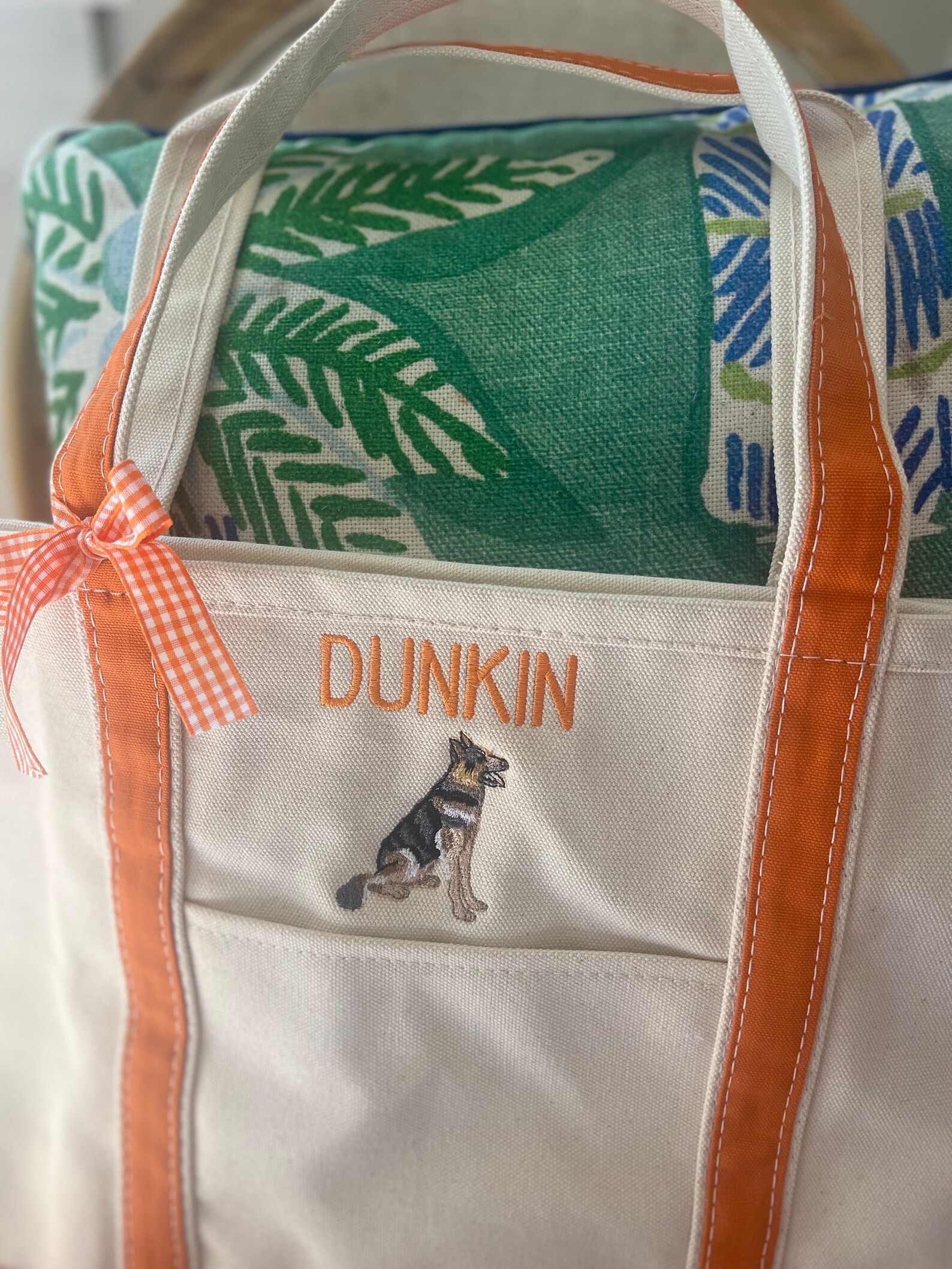 Monogrammed Large Pet Tote Bag, Personalized Dog Tote Bag, Customized ...