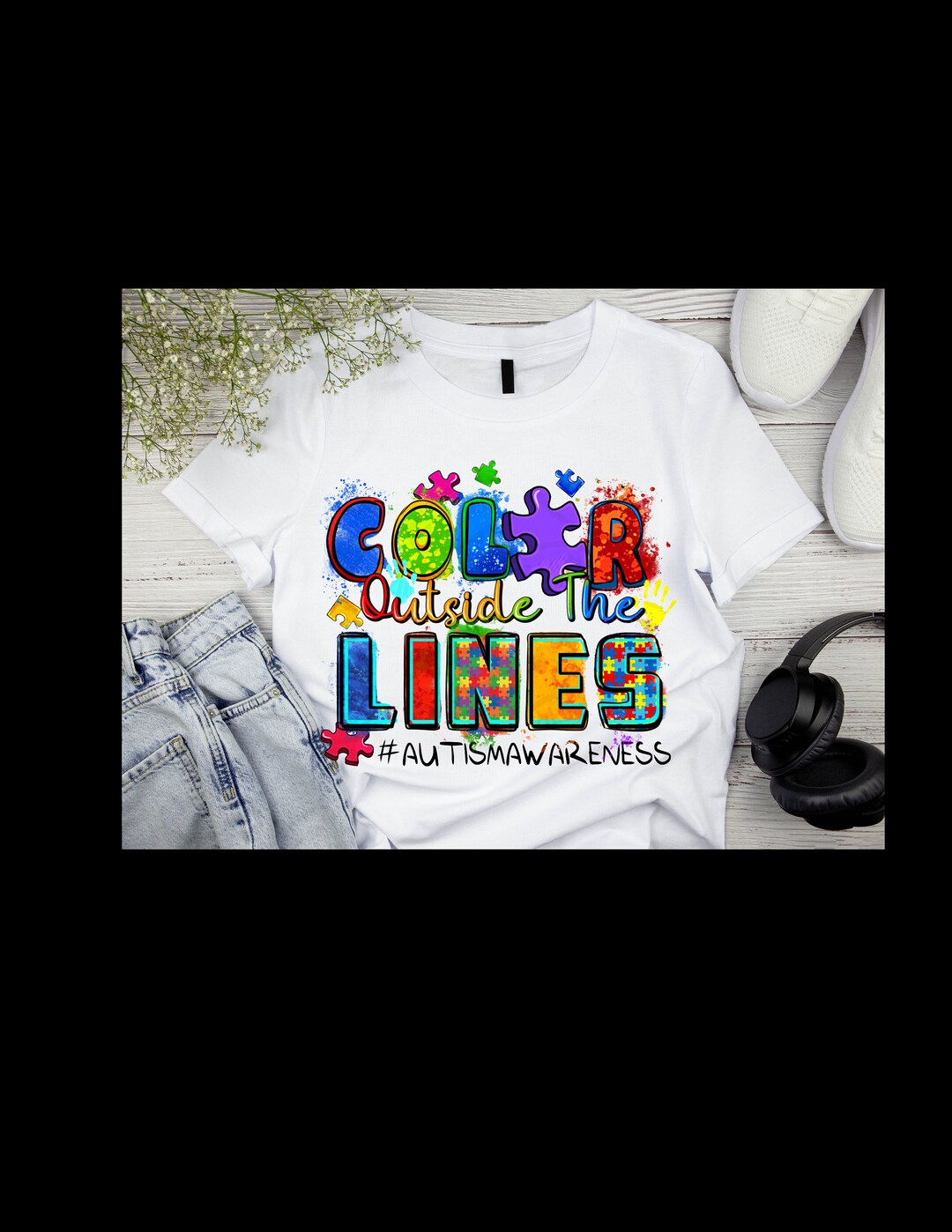 Autism color Outside the Lines Autism Awareness Tshirt - Etsy