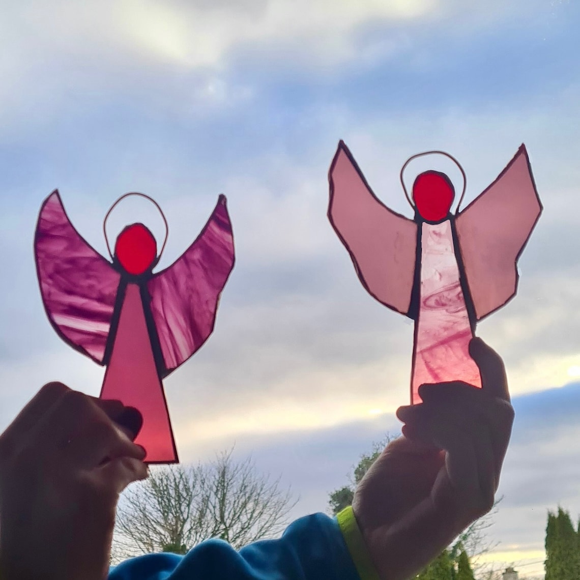 Simple Stained Glass Pattern of Angel, Christmas Decoration for All ...