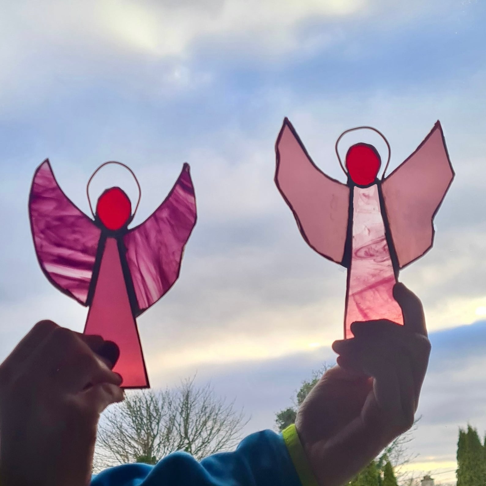 Simple Stained Glass Pattern of Angel, Christmas Decoration for All ...