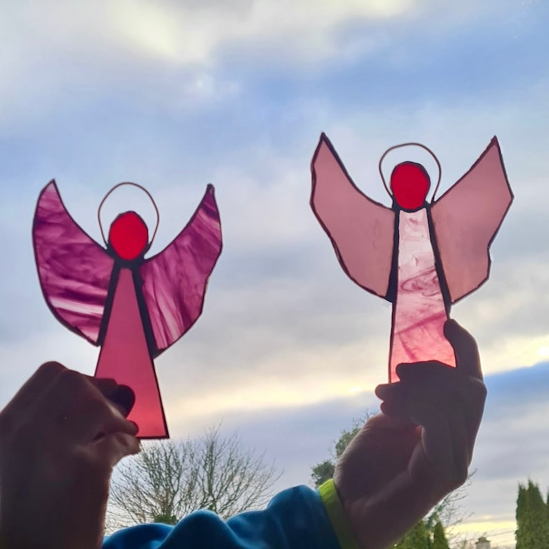 Simple Stained Glass Pattern of Angel, Christmas Decoration for All ...