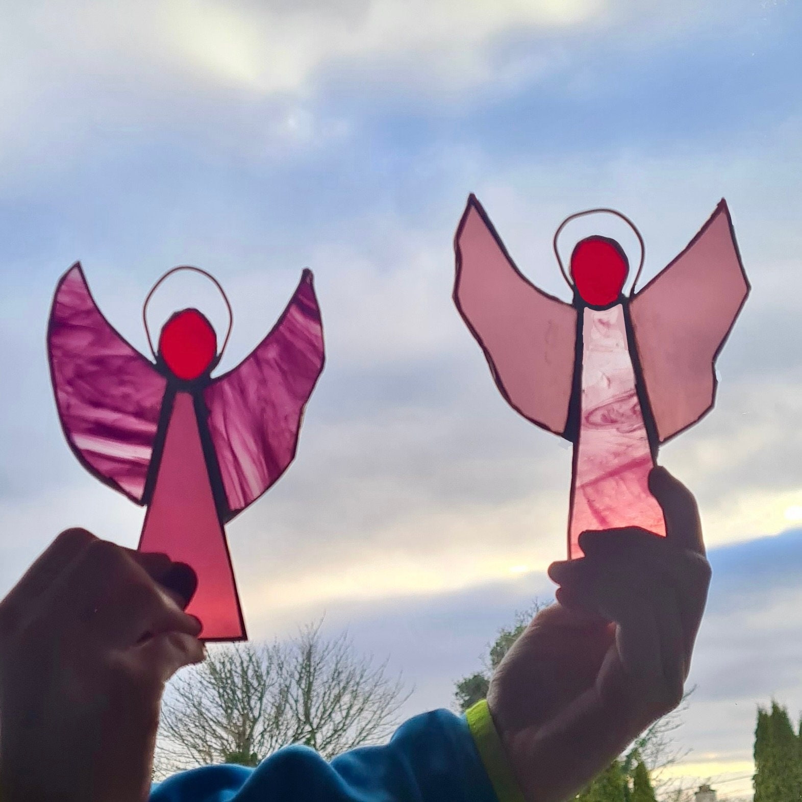 Simple Stained Glass Pattern of Angel, Christmas Decoration for All ...