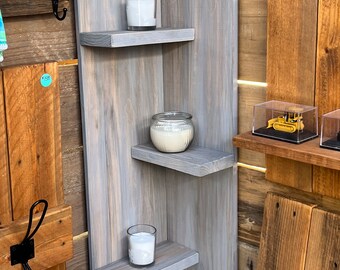 Wooden Corner Shelf/farmhouse Decor/kitchen Shelf/rustic Decor/shelving ...
