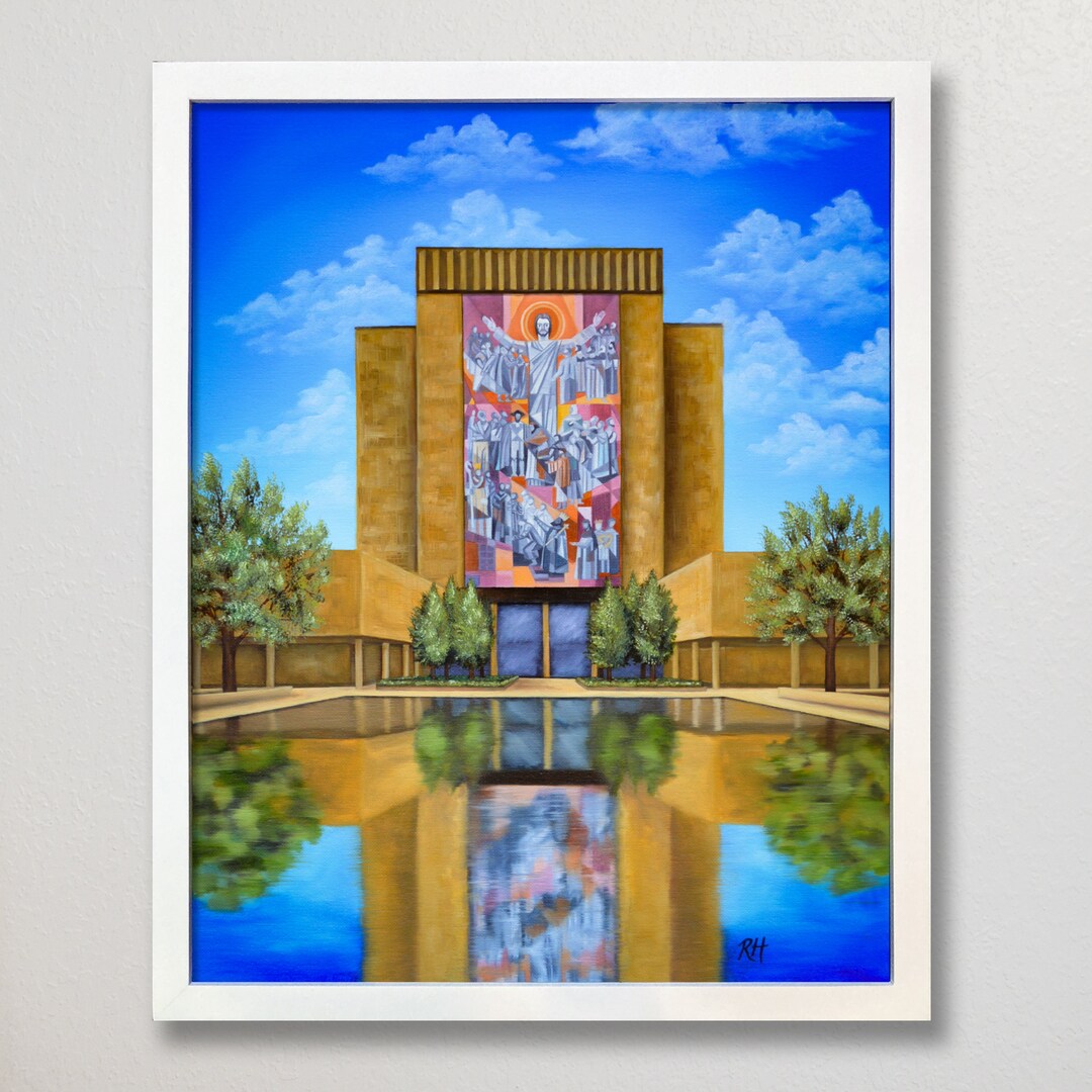 Touchdown Jesus Original Oil Painting on Canvas University - Etsy