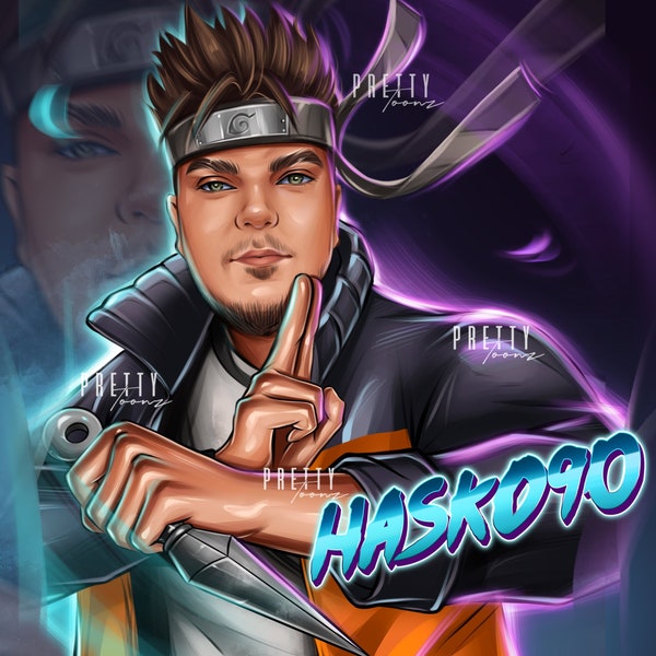 Cartoon Portrait Twitch - Etsy