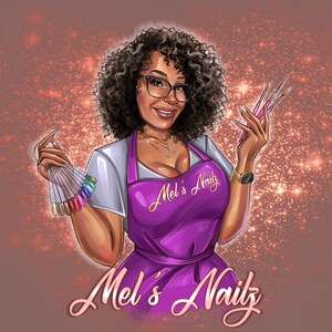 Hair Extension Logo, Custom Illustration Logo, Hair Stylist Portrait ...