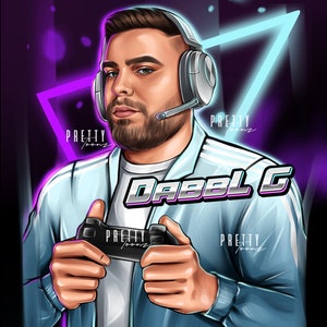 Twitch Streamer Logo Design Custom Cartoon Logo Portrait From - Etsy