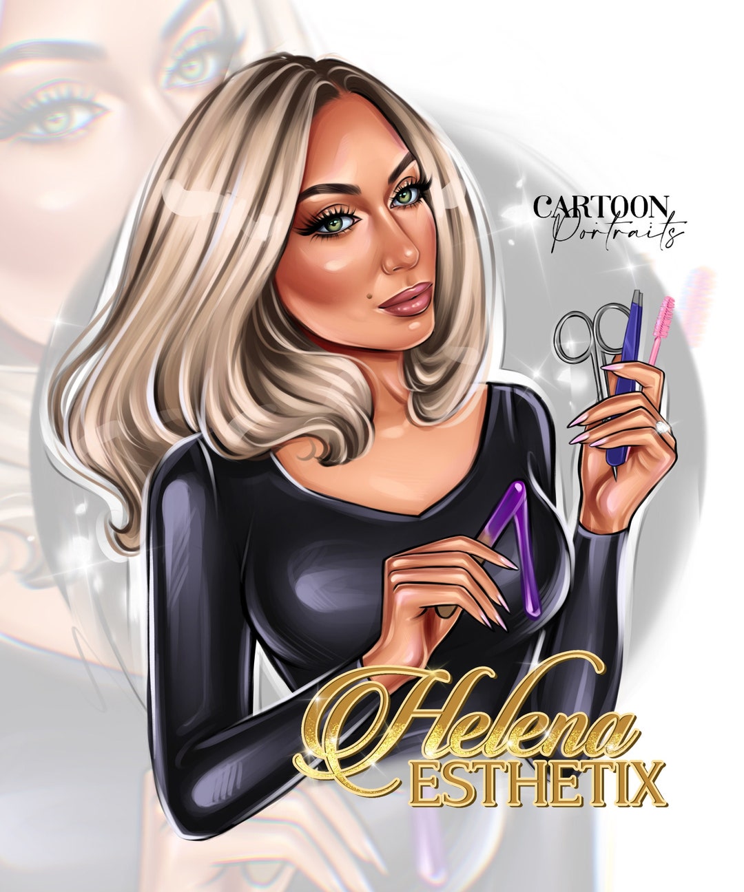 Beauty Business Logo Esthetician Logo Skincare Cartoon Logo - Etsy