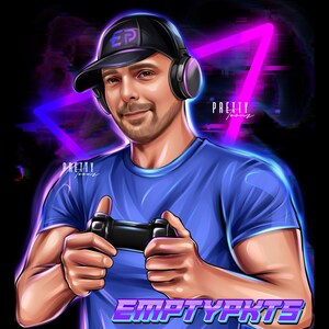 Twitch Streamer Logo Design, Custom Cartoon Logo Portrait From Photo ...