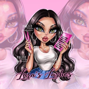 Doll Cartoon Portrait Logo Style Logo Beauty Logo - Etsy