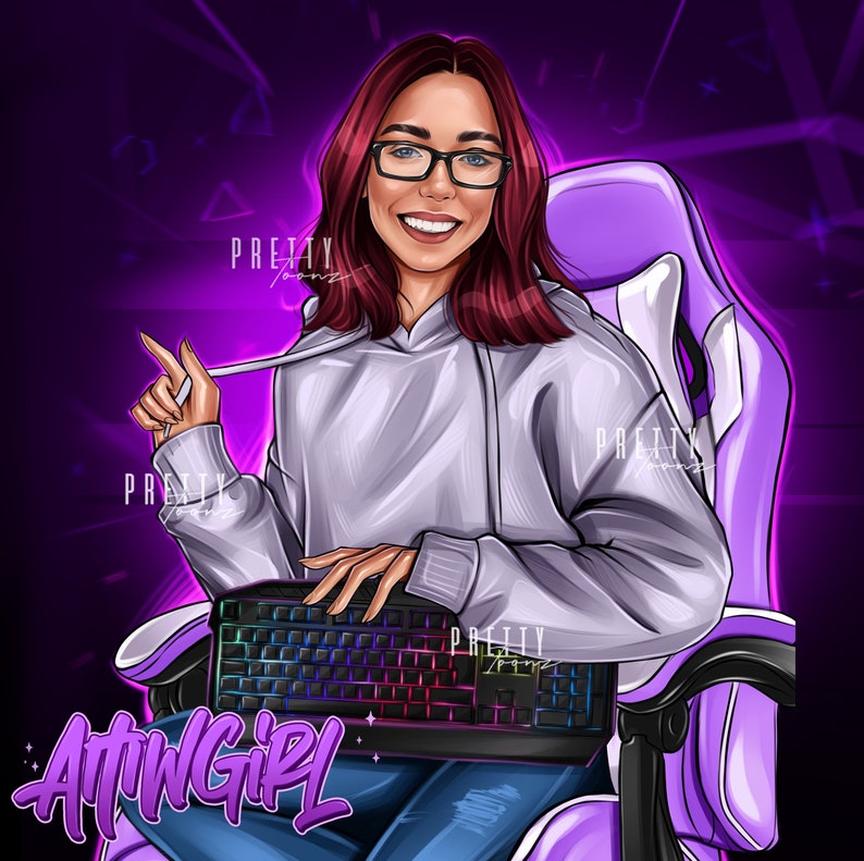 Twitch Streamer Logo Design Custom Cartoon Logo Portrait From - Etsy