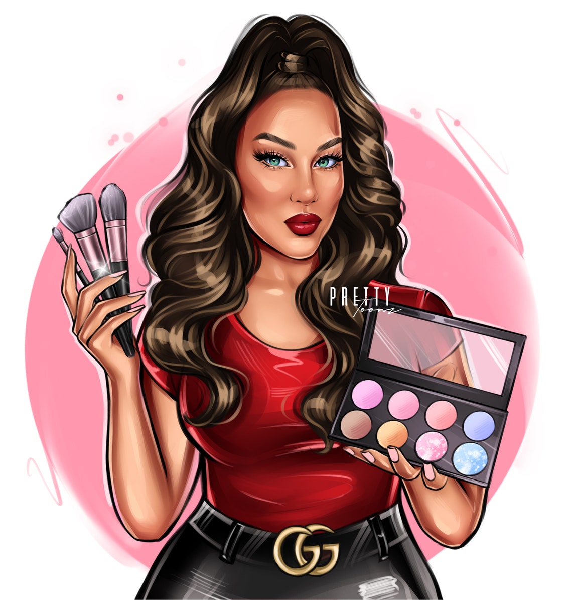 Business Logo Portrait Digital Realistic Illustration - Etsy