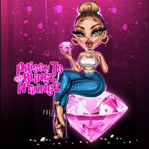 Doll Cartoon Portrait Logo Style Logo Beauty Logo - Etsy