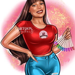 Hair Extension Logo, Custom Illustration Logo, Hair Stylist Portrait ...