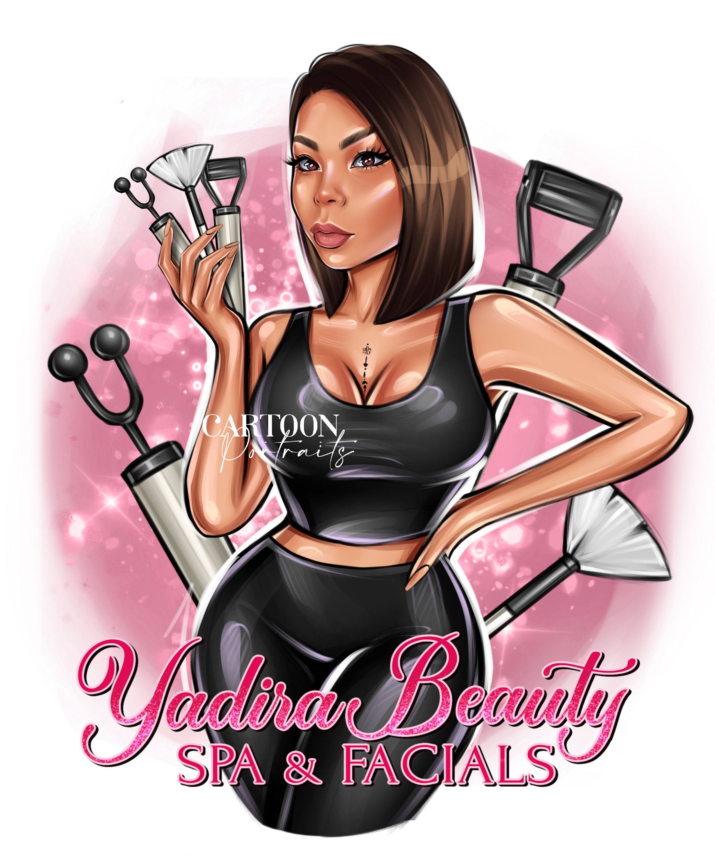 Cartoon Logo Design Custom Caricature Logo Fashion Portrait - Etsy UK