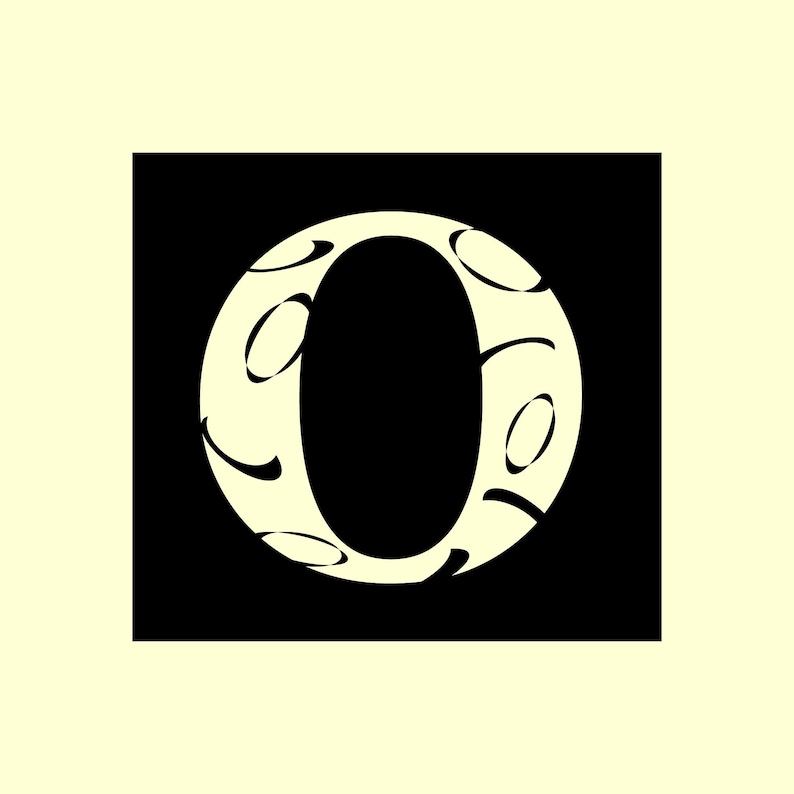 Letter O Cut File for Cricut and Silhouette Cameo, SVG and PNG ...