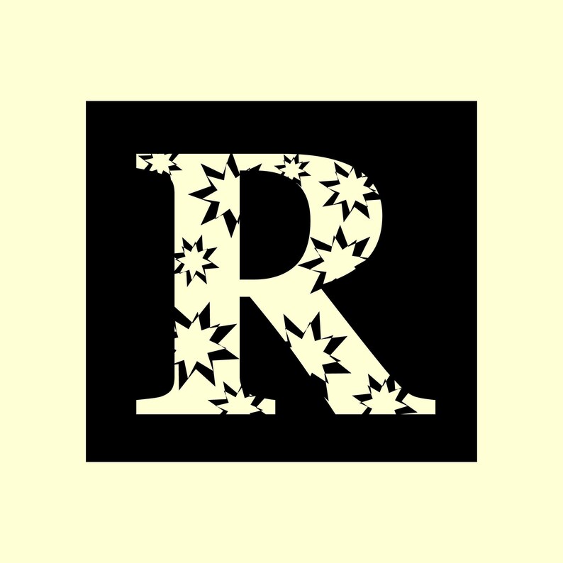 Letter R Cut File for Cricut and Silhouette Cameo, SVG and PNG, Clip ...