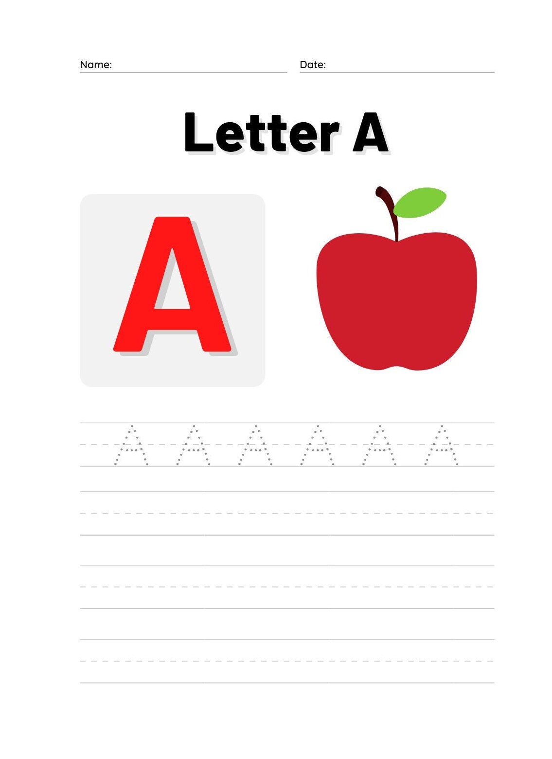 Hoja de trabajo imprimible del alfabeto tracible A Z - Etsy México